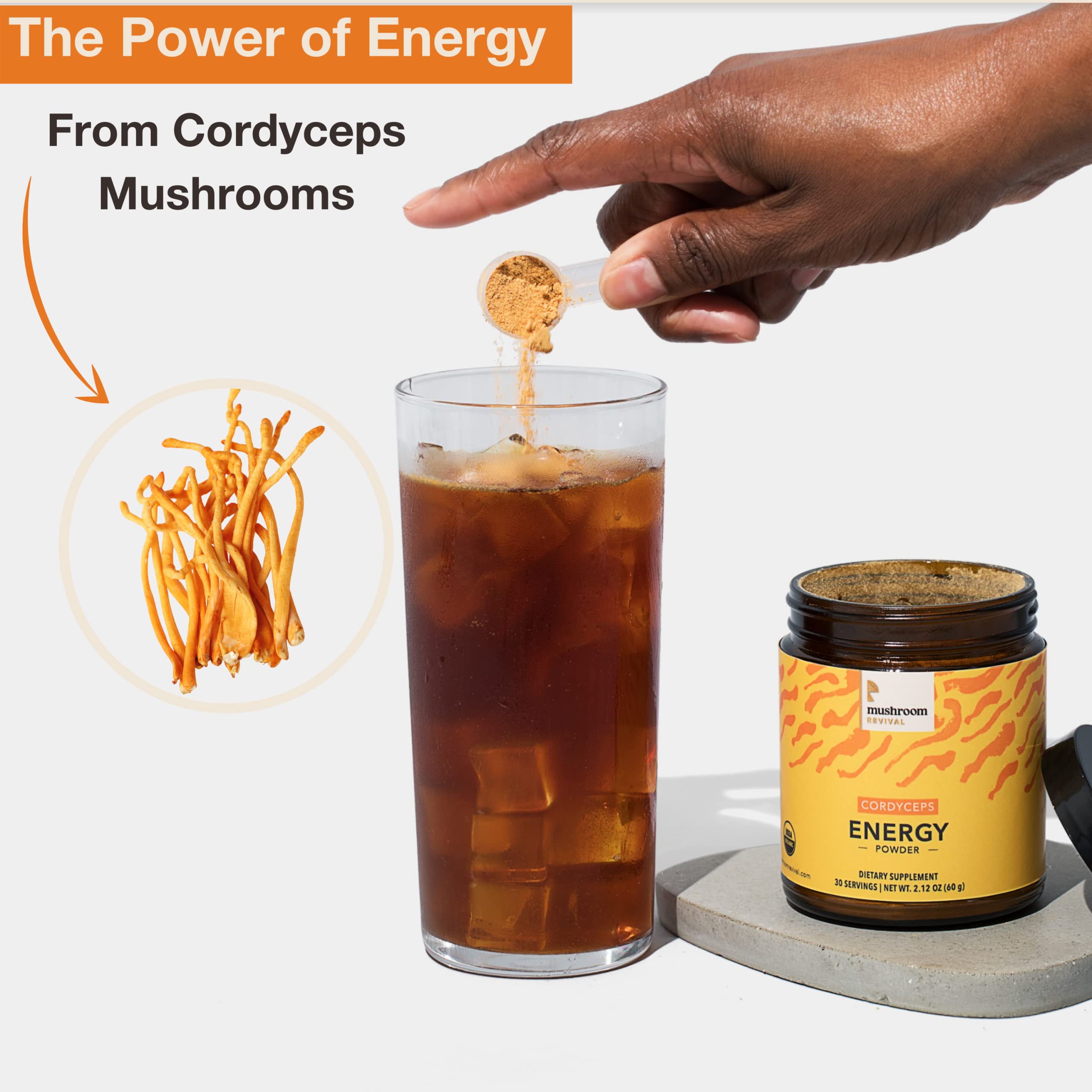 dairy-free energy boost with cordyceps mushrooms
