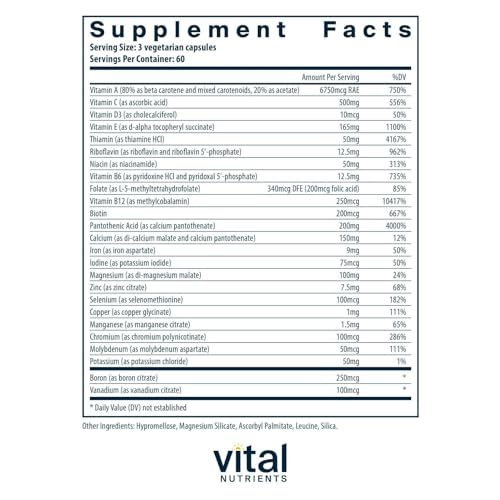 dairy free multi-nutrient formula
