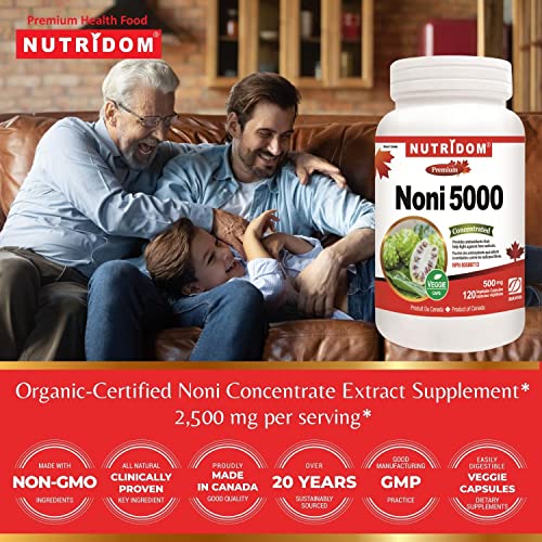 Dairy-free noni capsules for digestive support
