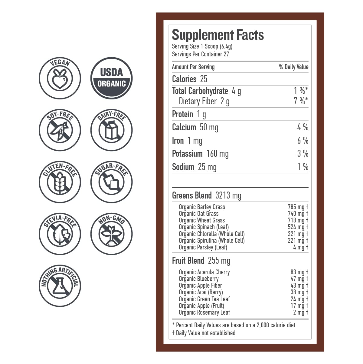 dairy-free spirulina health supplement