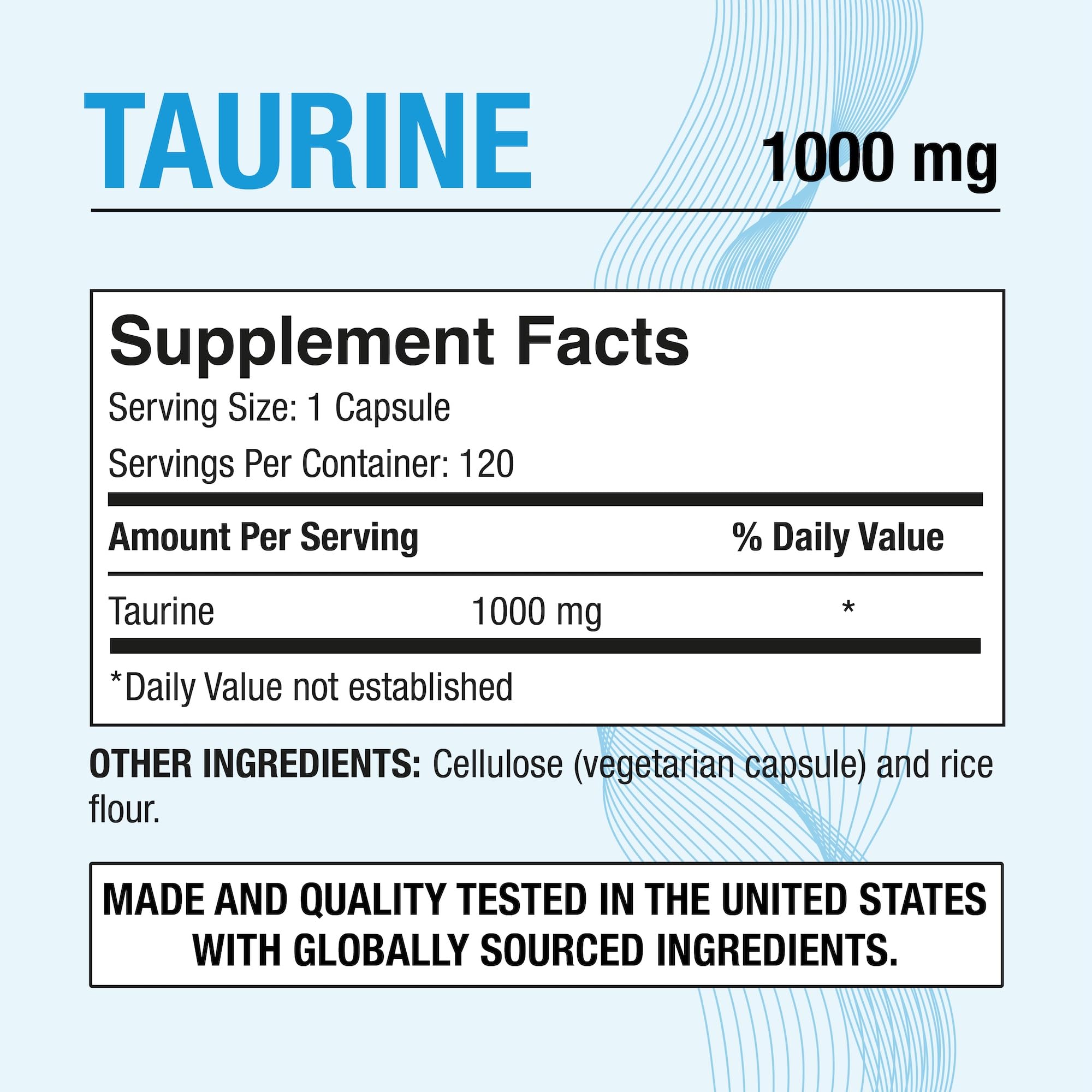 dairy-free taurine supplement