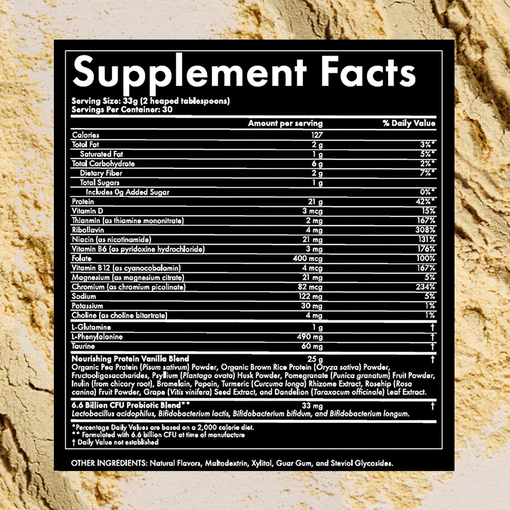 dairy-free vanilla protein supplement