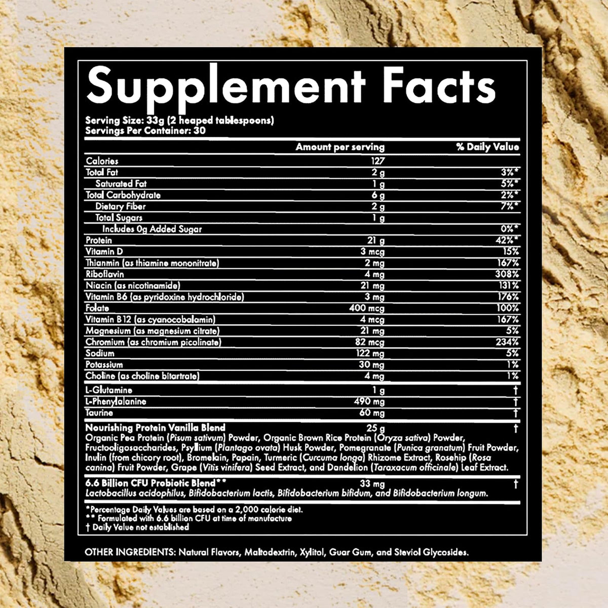 dairy-free vanilla protein supplement
