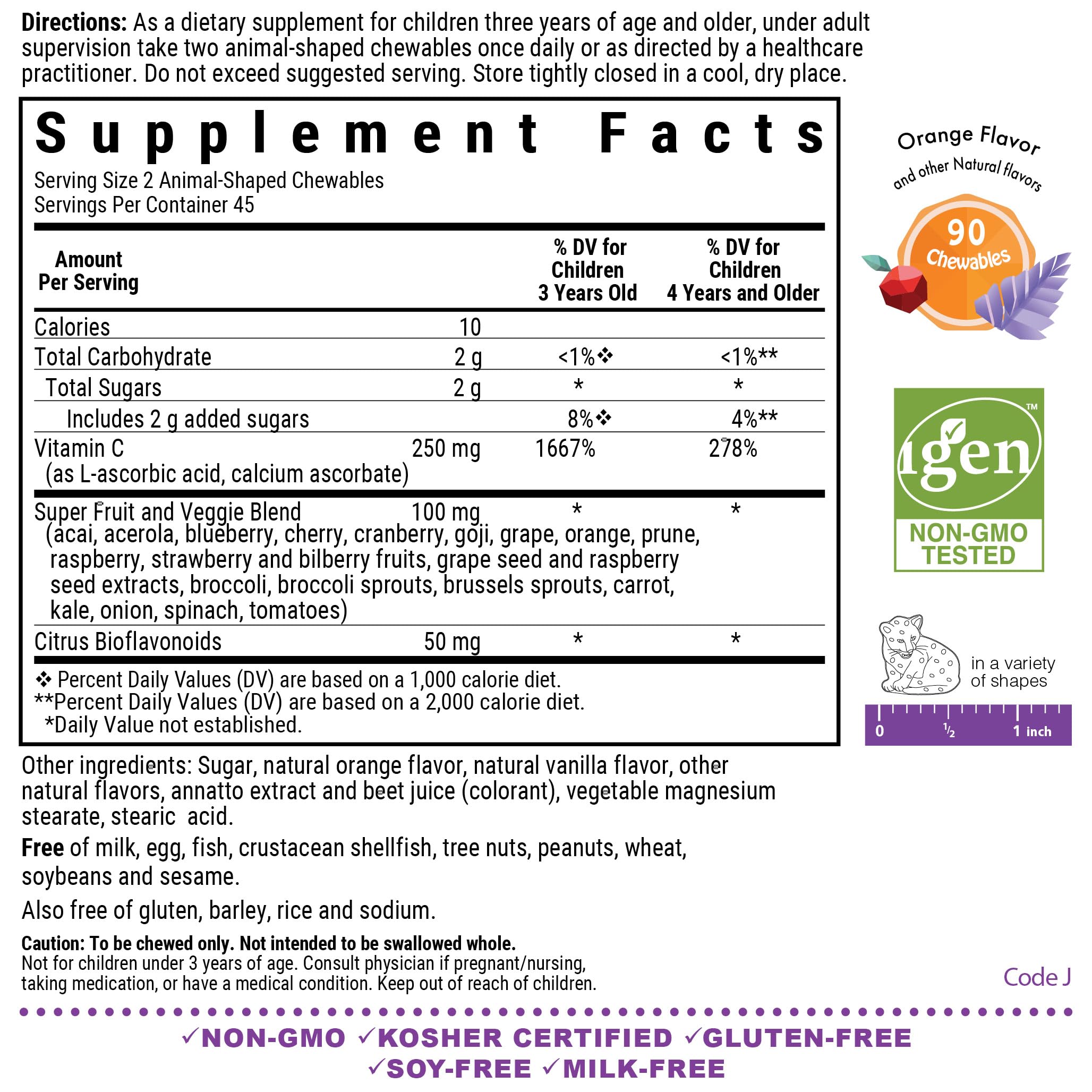 dairy-free vitamin c for kids