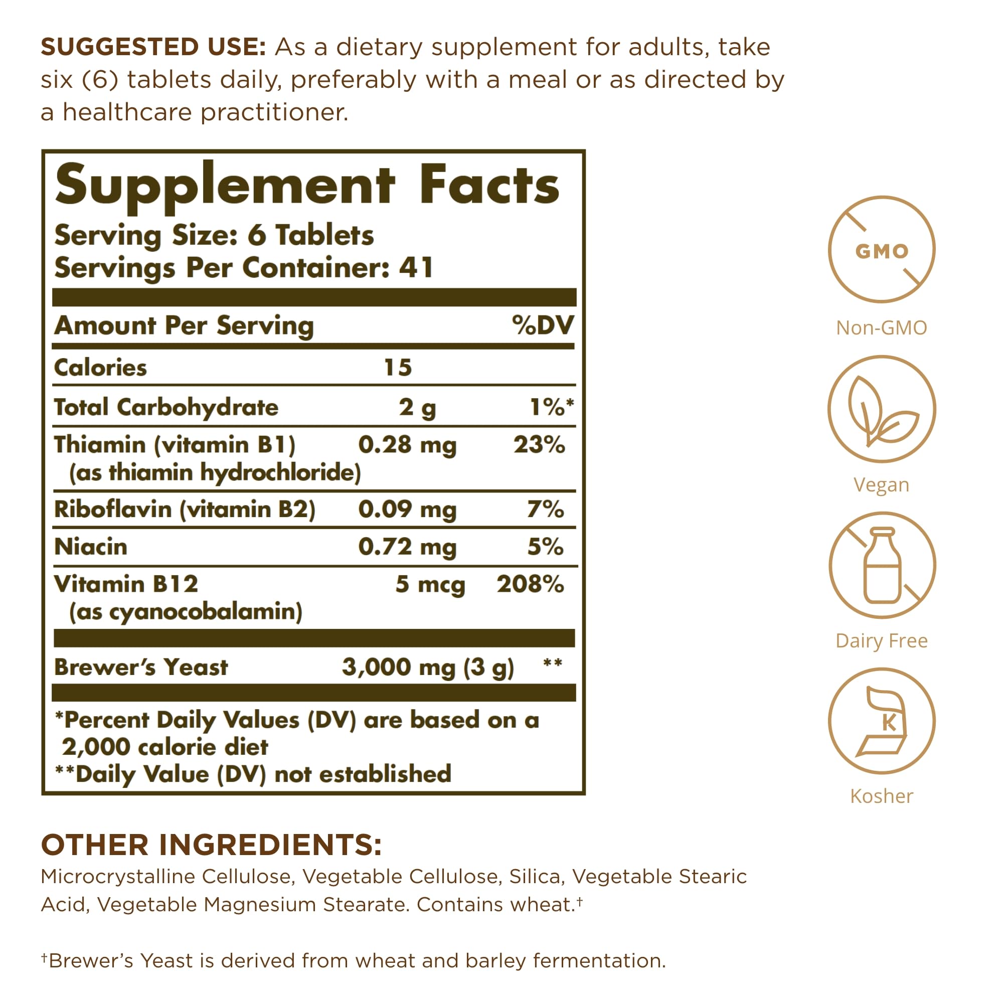 Dairy free vitamin mineral supplement tablets