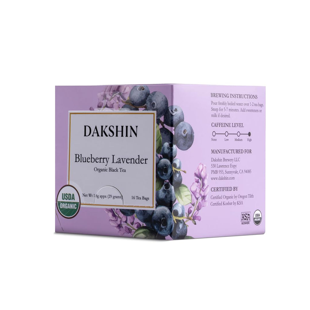DAKSHIN blueberry lavender tea bags