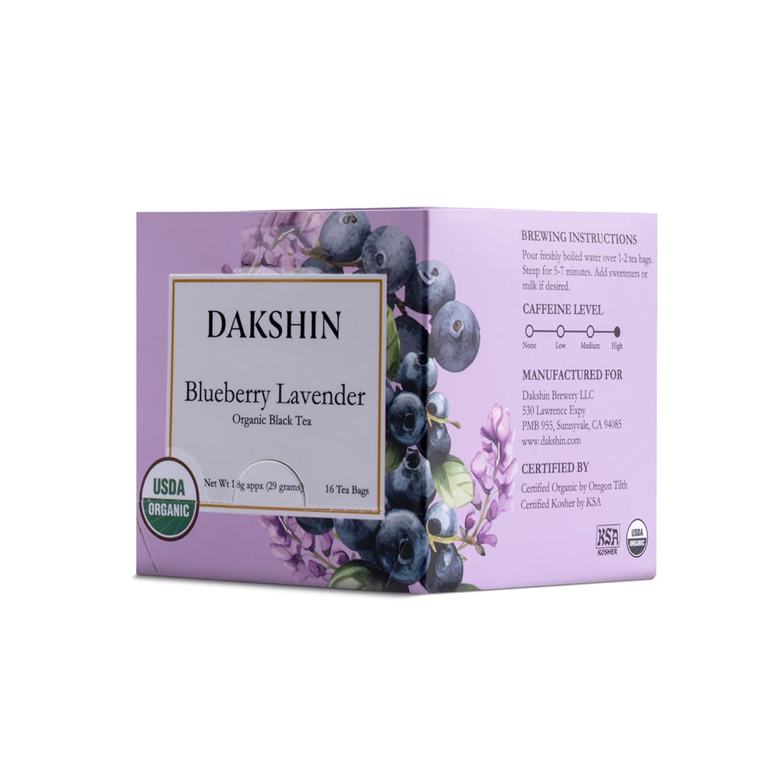 DAKSHIN blueberry lavender tea bags