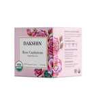 DAKSHIN organic rose cardamom tea bags