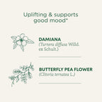 Damiana and butterfly pea flower tea