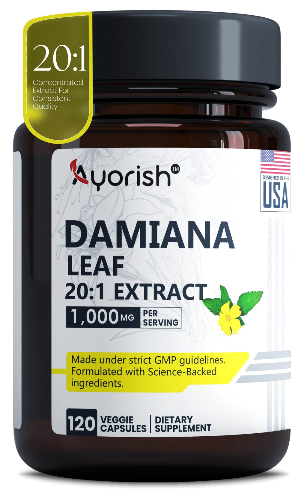 Damiana capsules for herbal wellness