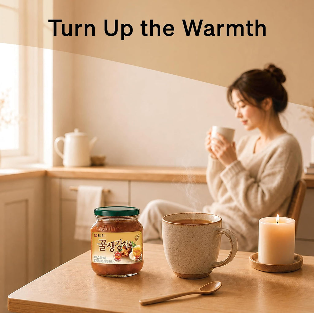 Damtuh ginger tea in glass jar