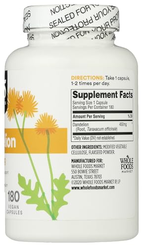 dandelion 450mg for daily nutrition
