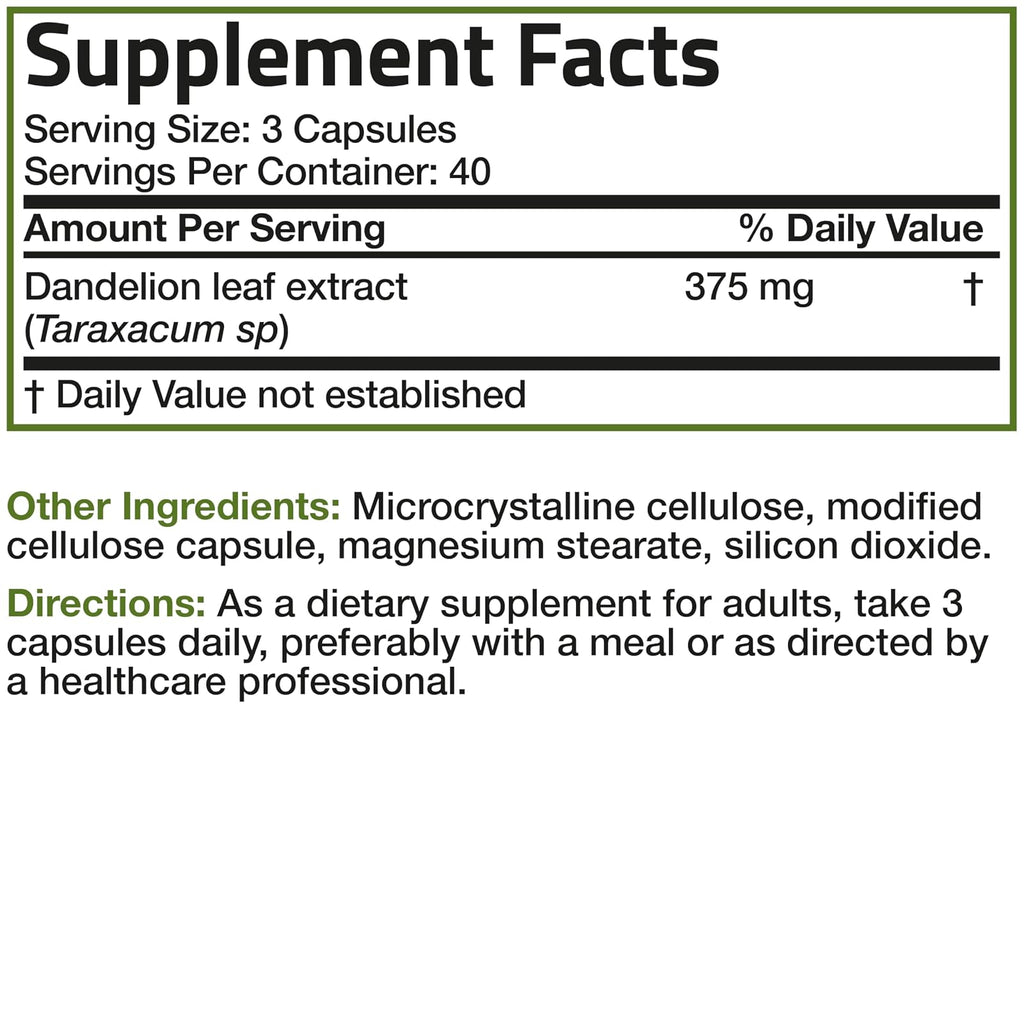 dandelion extract for detox support