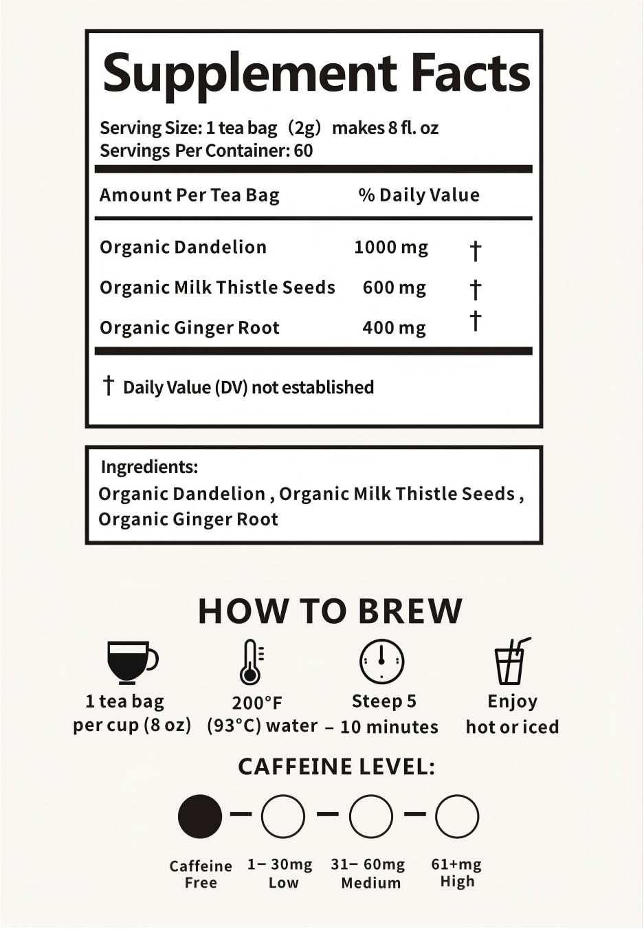 dandelion ginger tea for digestion