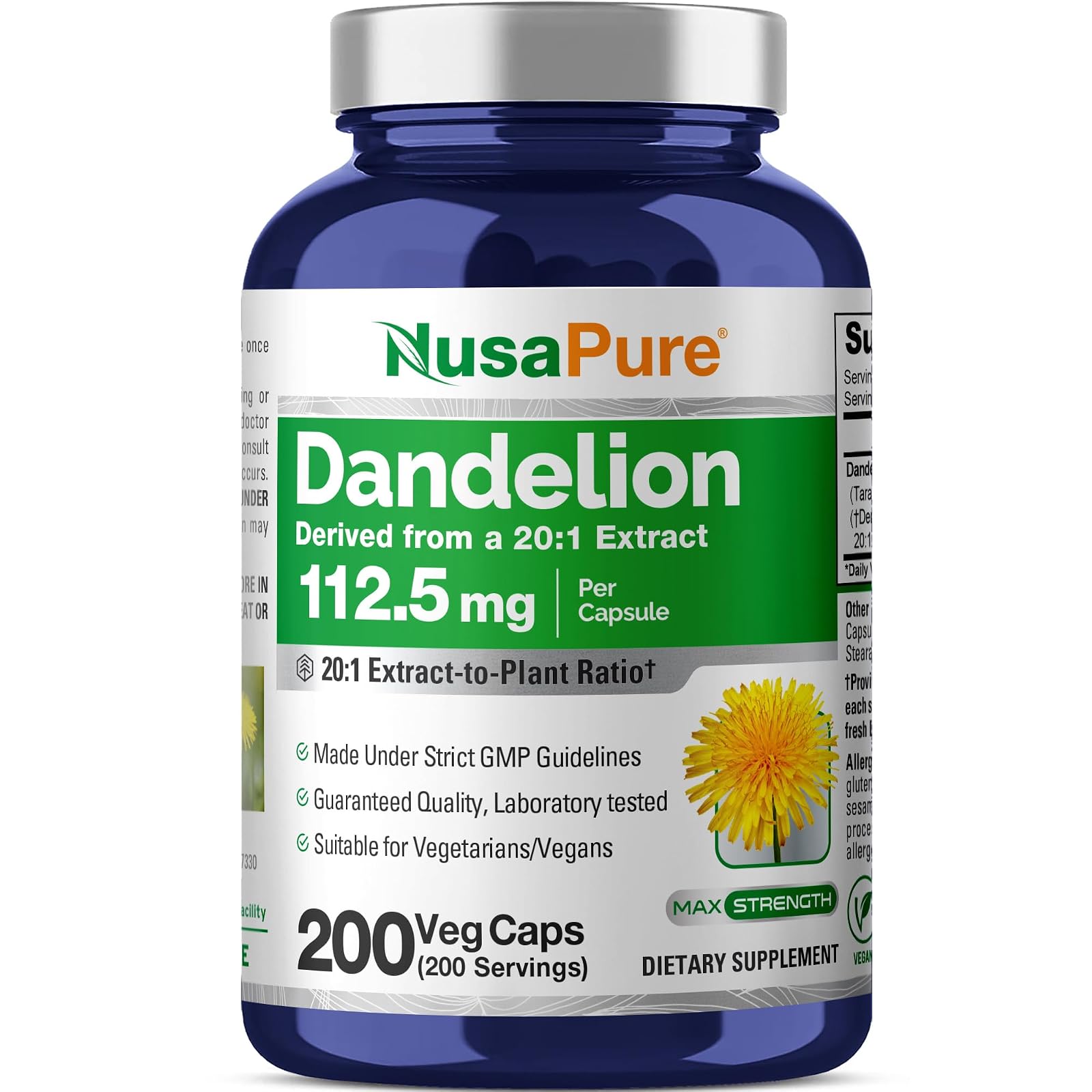dandelion root capsules for detox