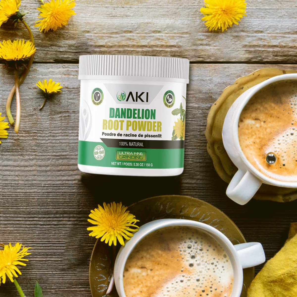 Dandelion root powder for detox support