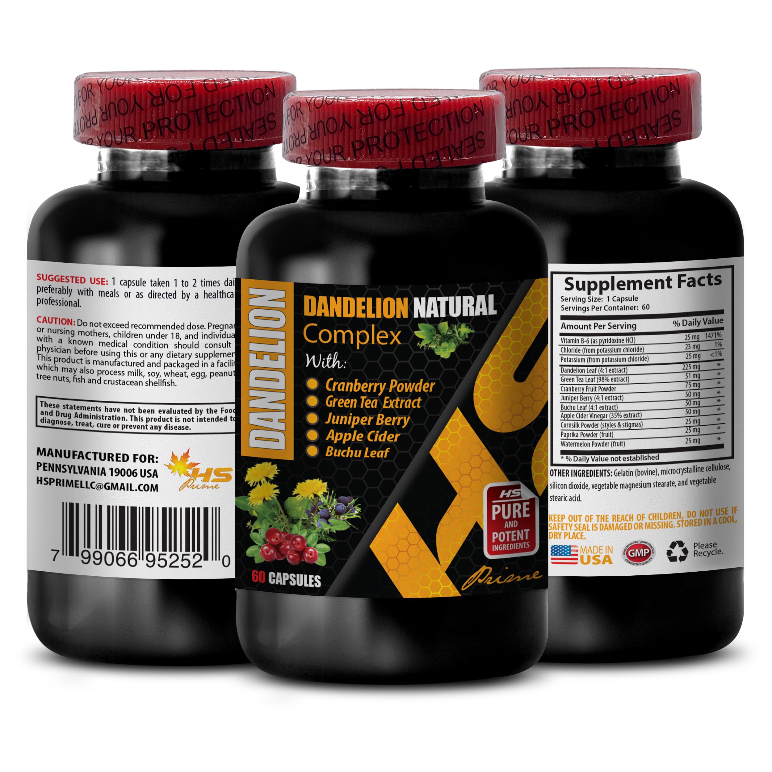 dandelion root powder with potassium