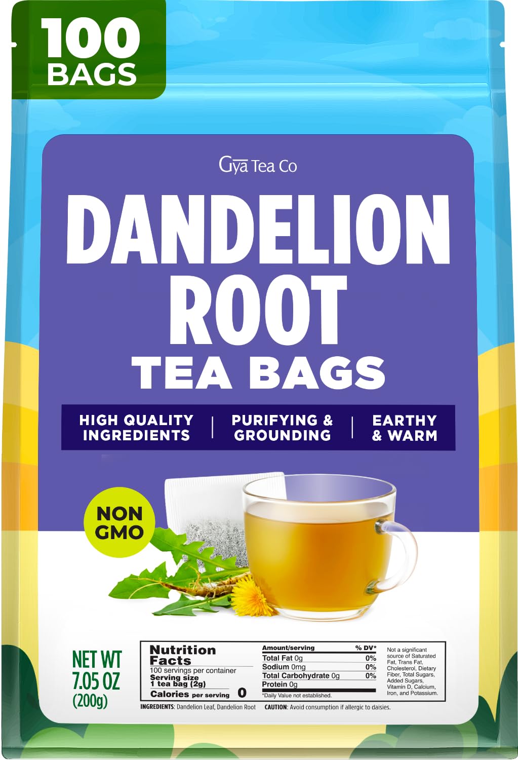 Dandelion root tea bags benefits