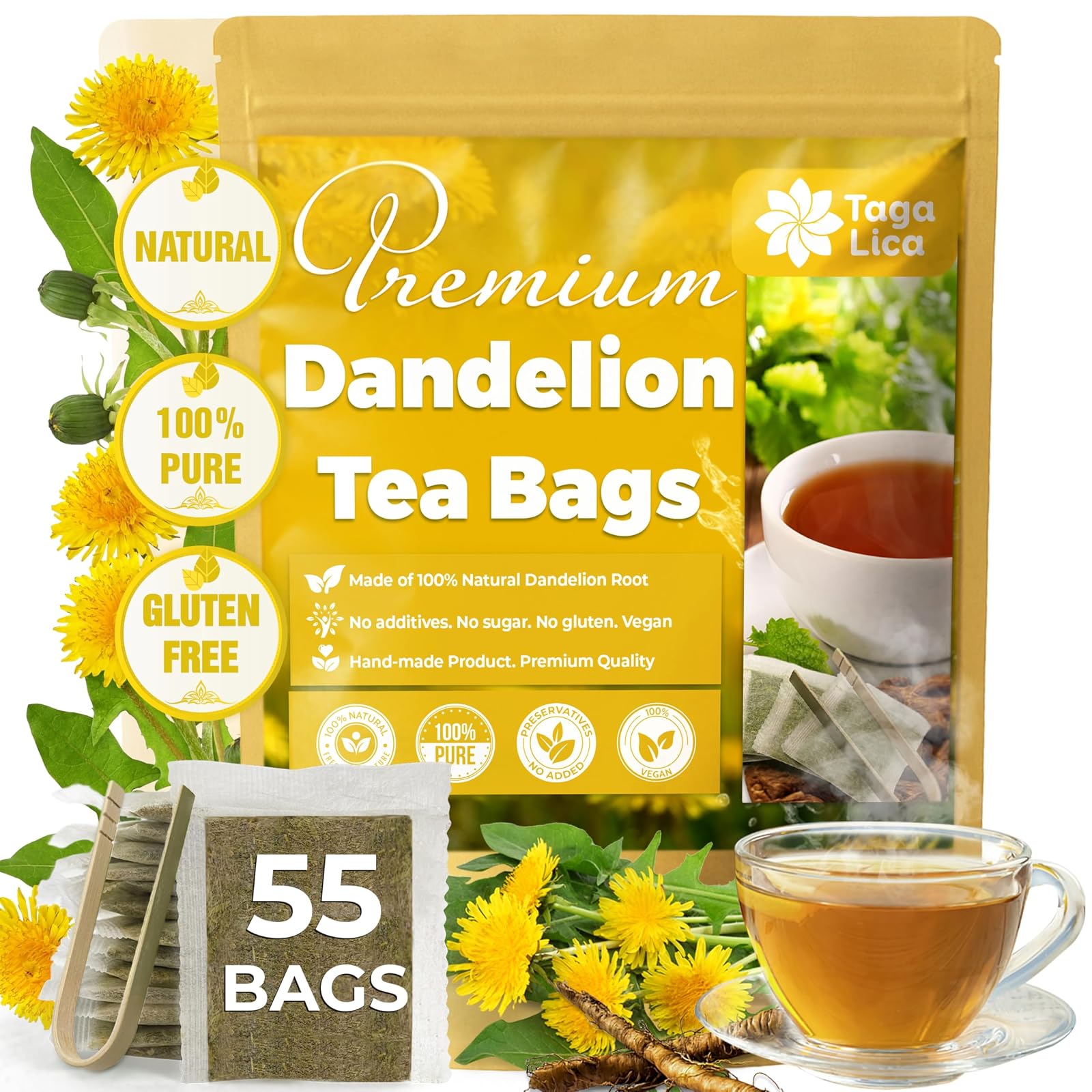 dandelion root tea bags Canada