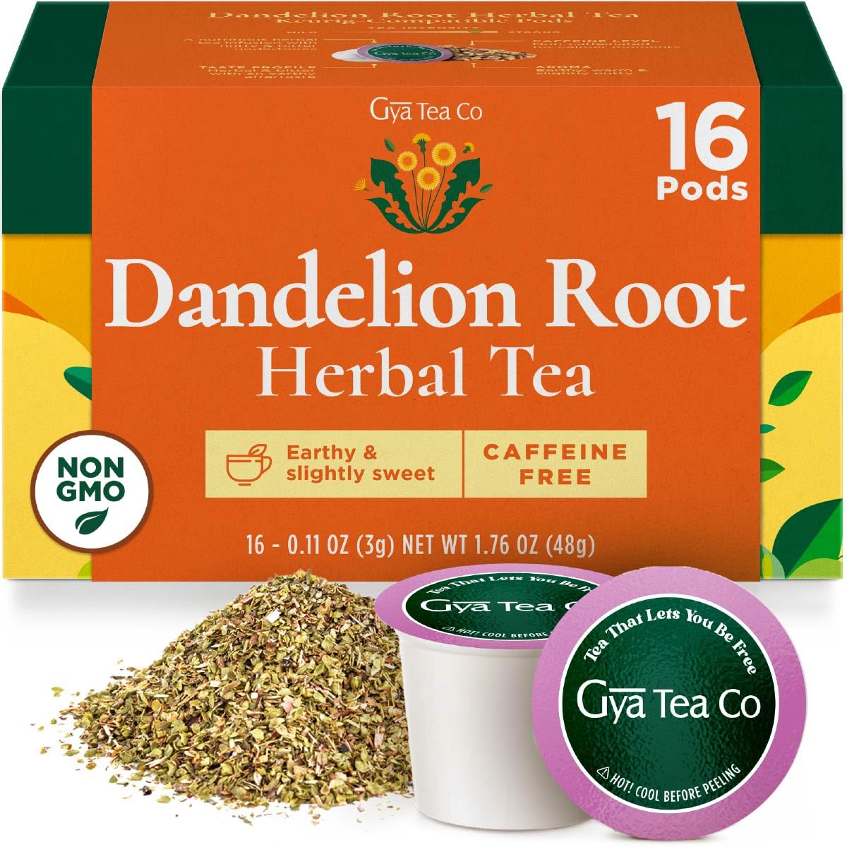 Dandelion root tea pods for detox