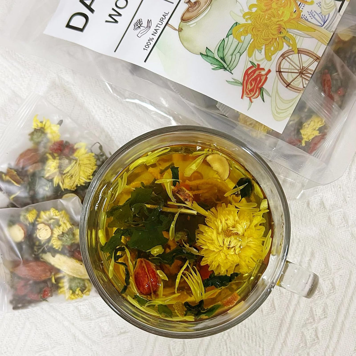 Dandelion tea with wolfberry flavour