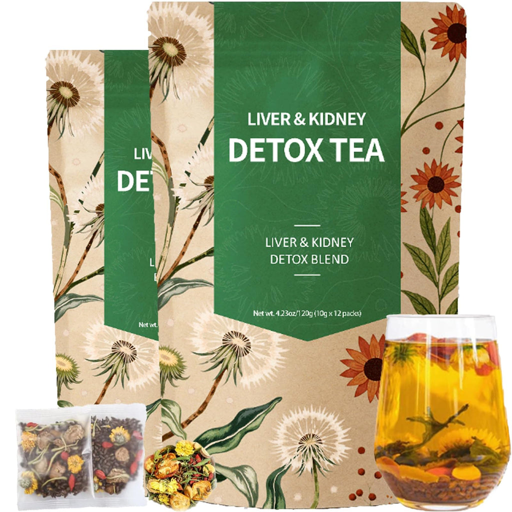 Dandelion wolfberry herbal detox tea