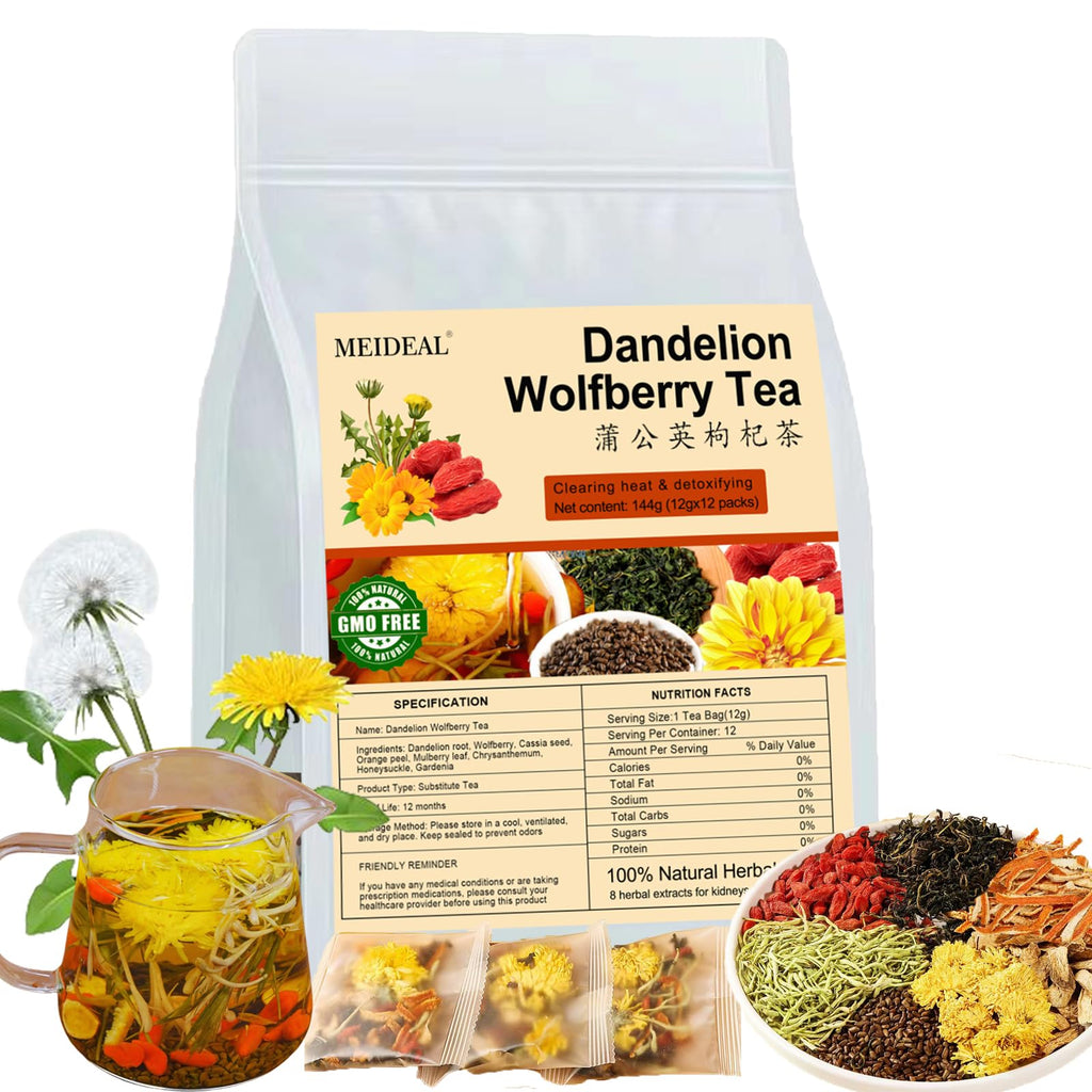 dandelion wolfberry tea packs