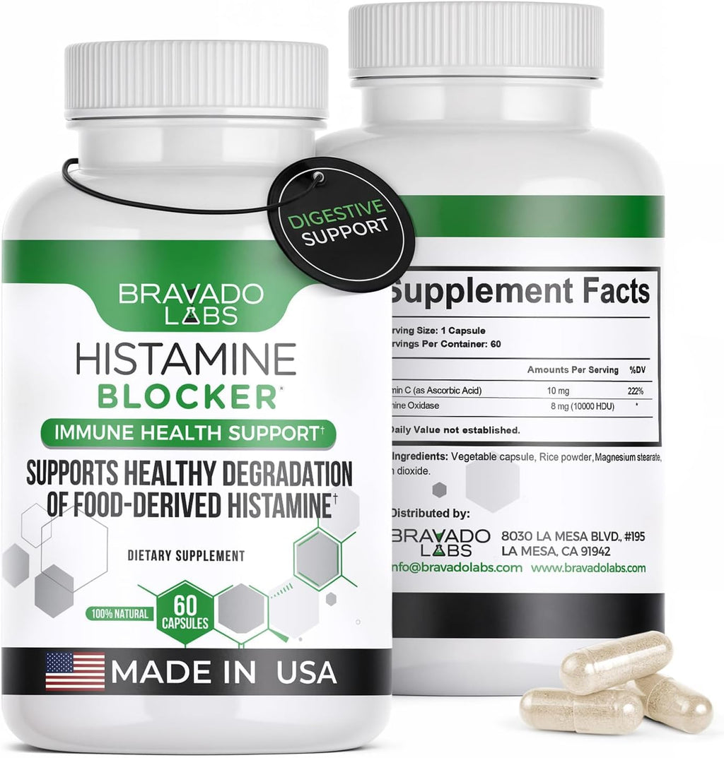 DAO enzyme histamine blocker capsules