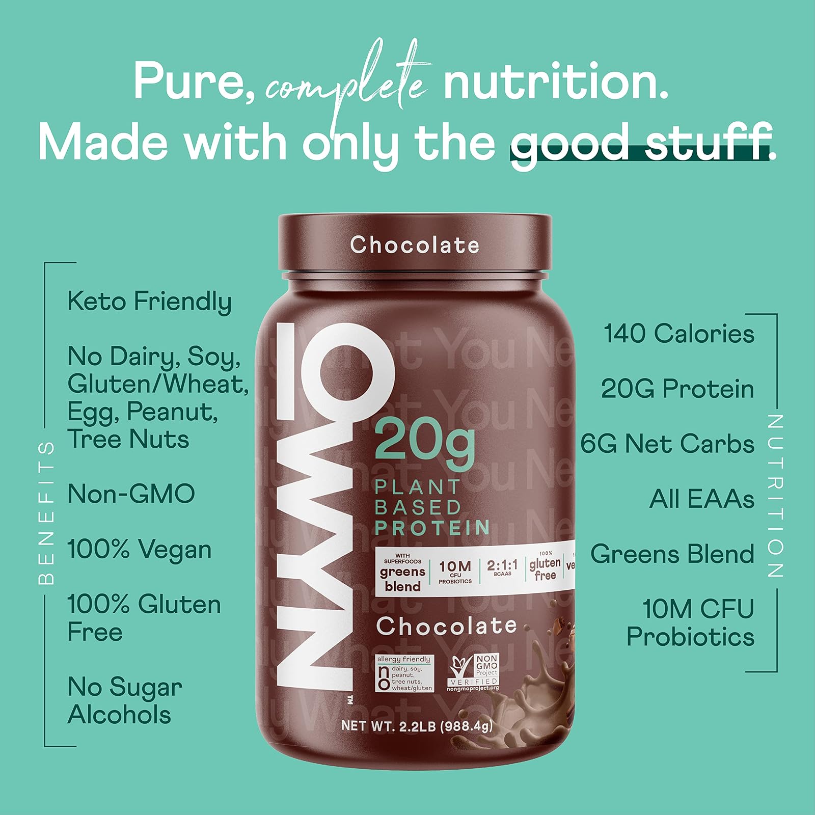 Dark chocolate protein powder for smoothies