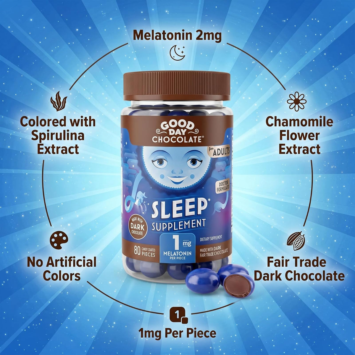Dark chocolate with calming properties