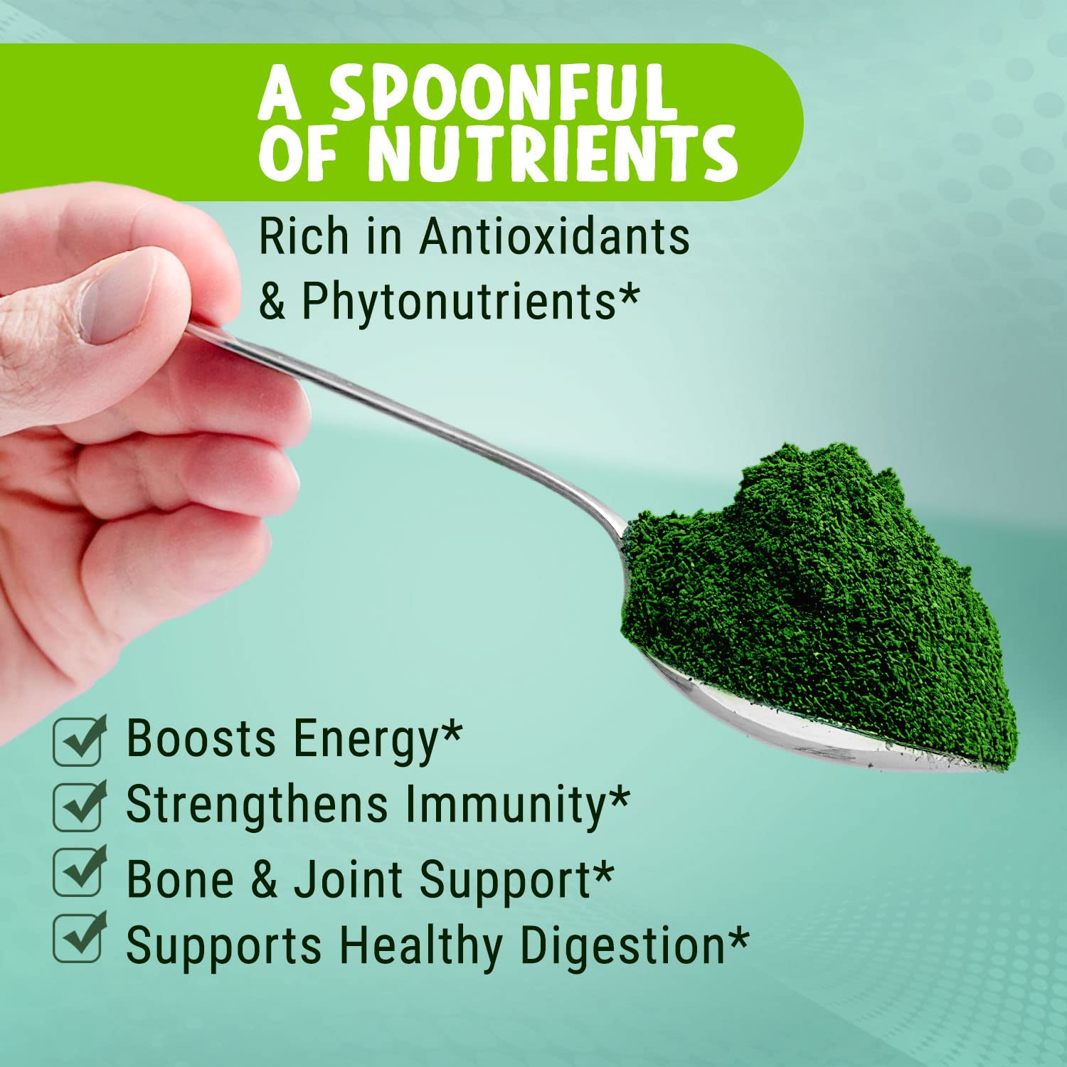 dark green spirulina for energy boost