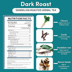 Dark roast dandelion tea for detox