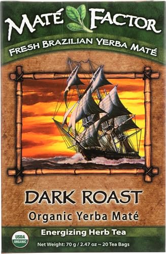 Dark roast yerba mate tea bags