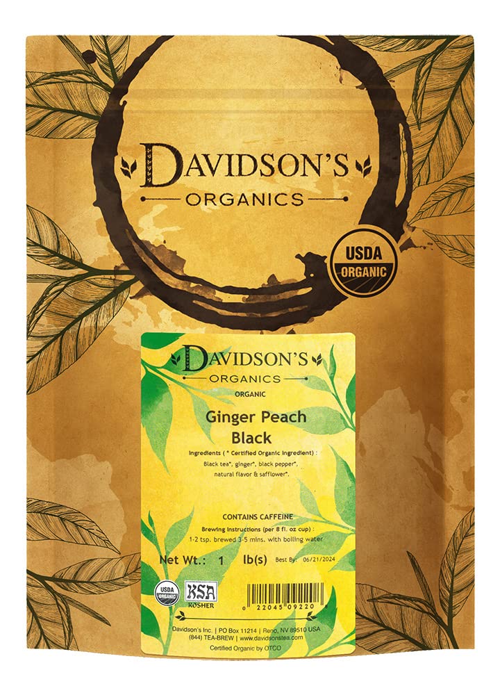 Davidson's Organics ginger peach herbal tea