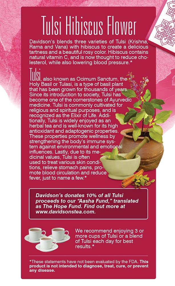 Davidson's tulsi hibiscus tea for relaxation