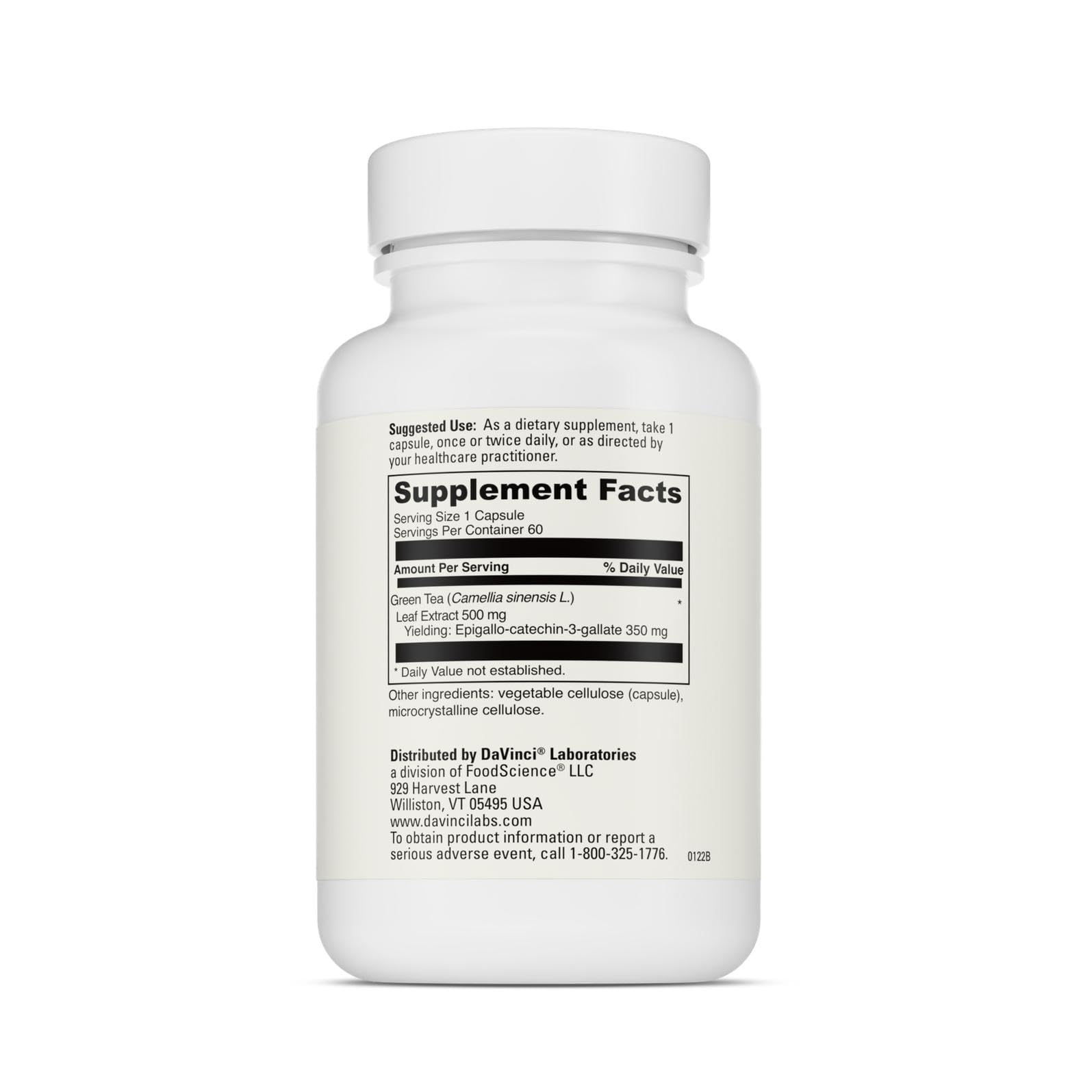 DAVINCI Labs green tea extract capsules