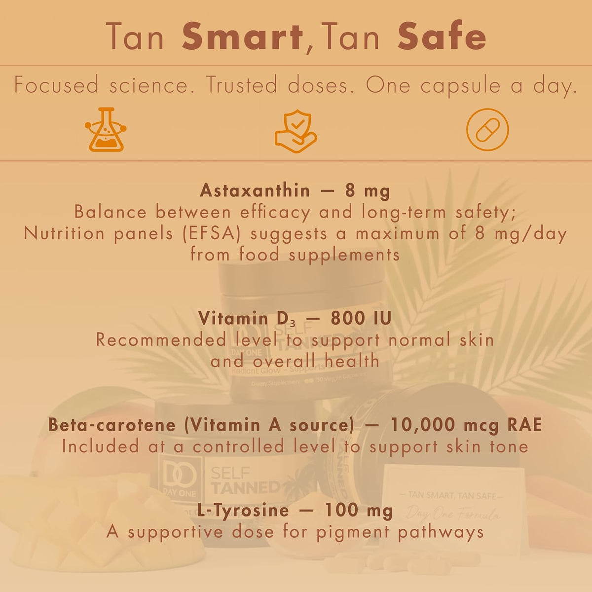Day One Formula tanning capsules benefits
