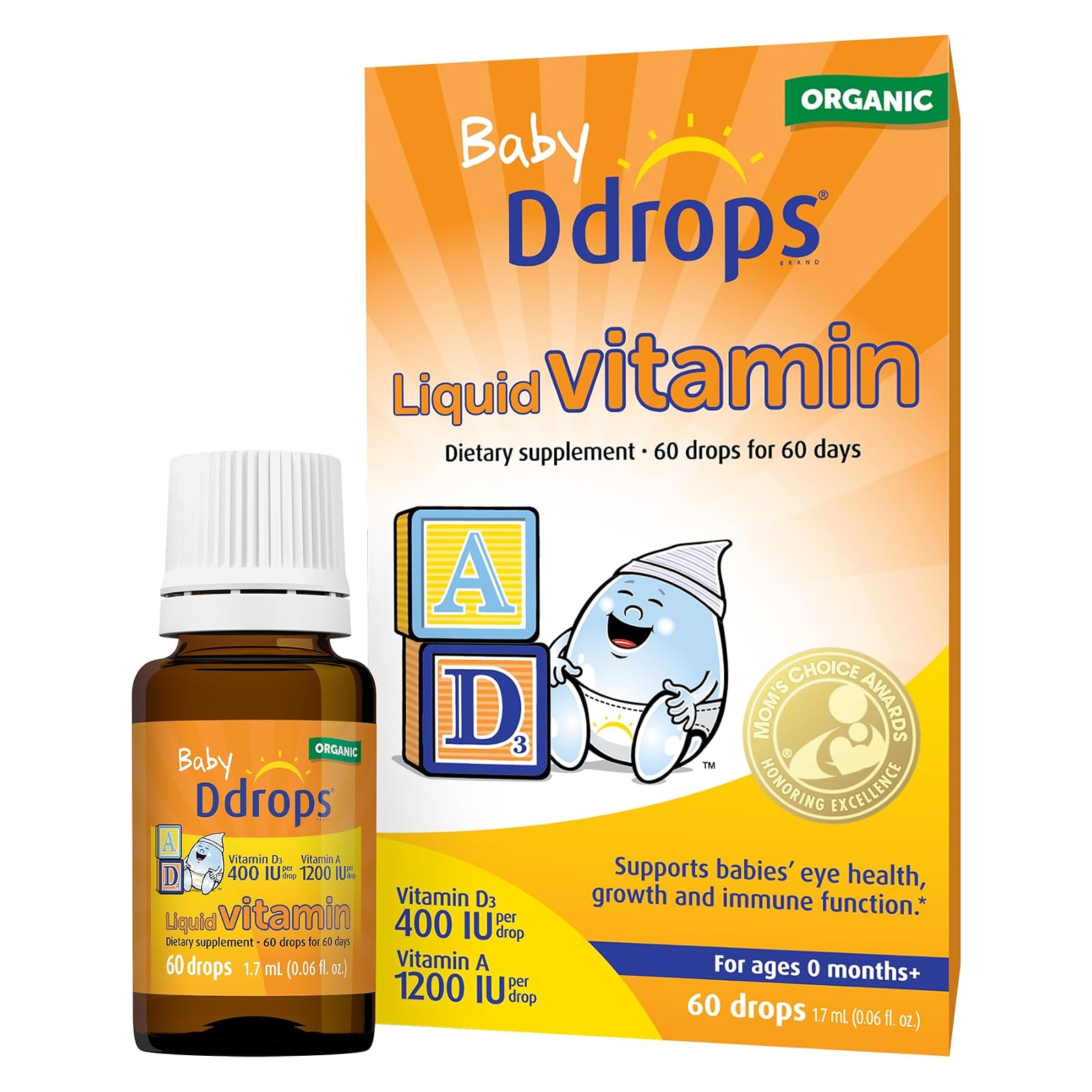 Ddrops Baby Organic Vitamins A&D