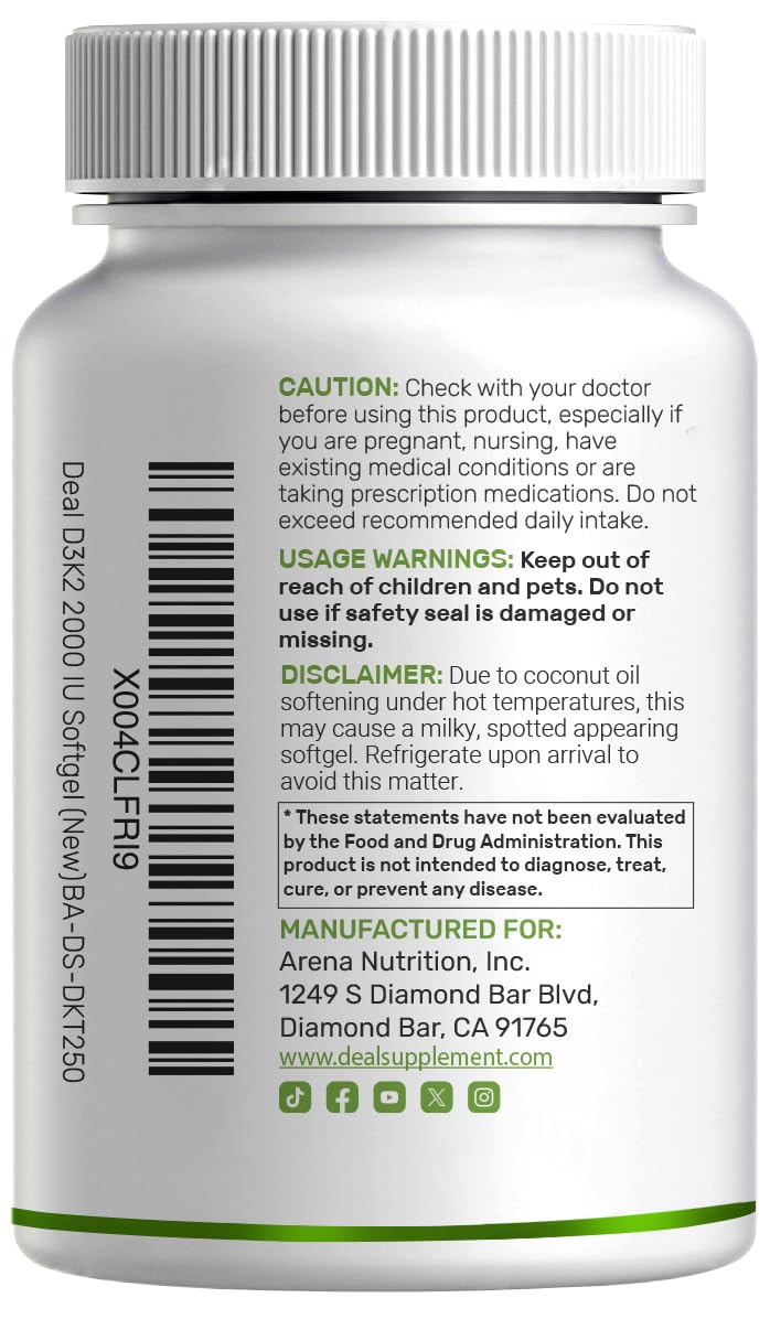 DEAL SUPPLEMENT vitamin d3 2000 iu benefits