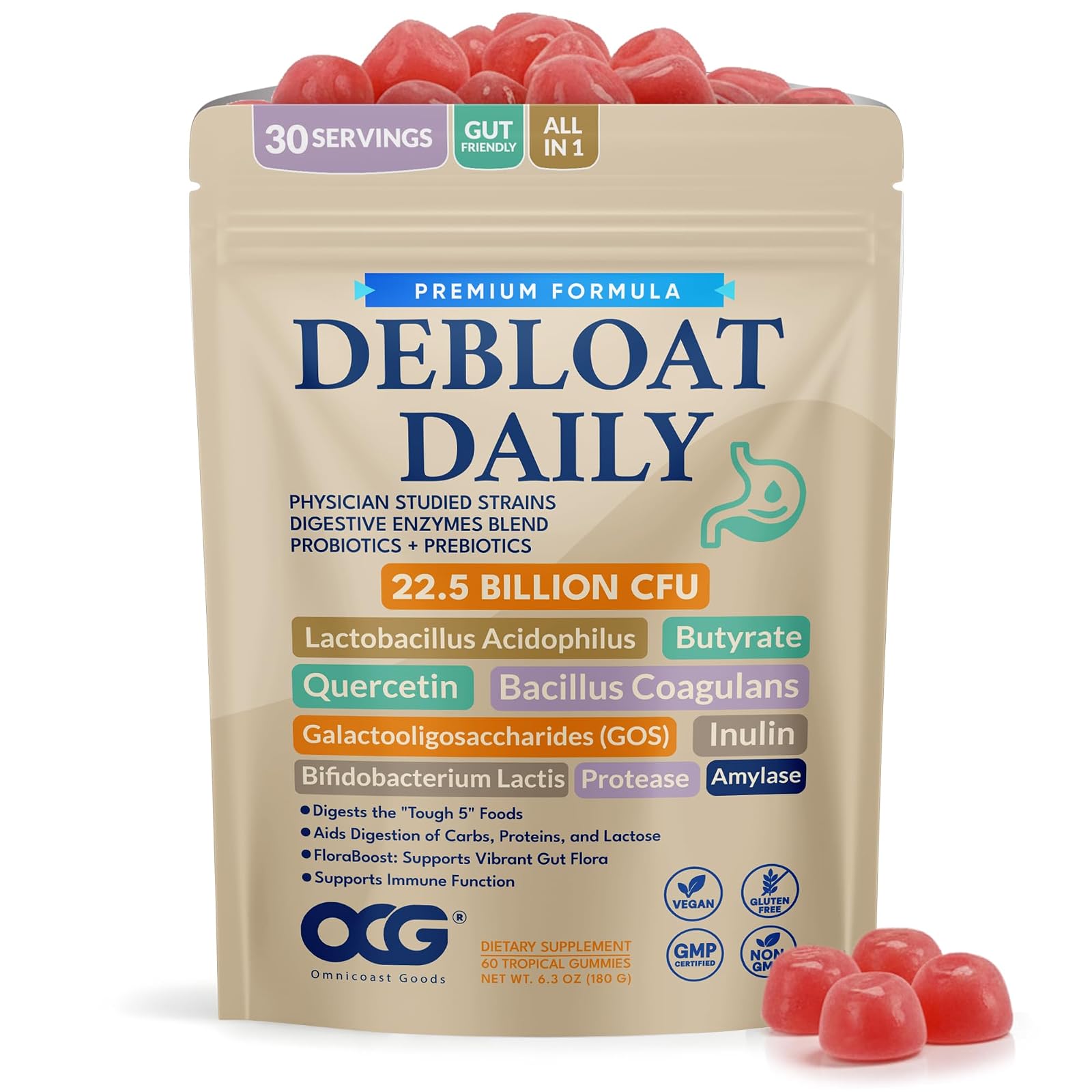 Debloat Daily digestive enzymes gummies
