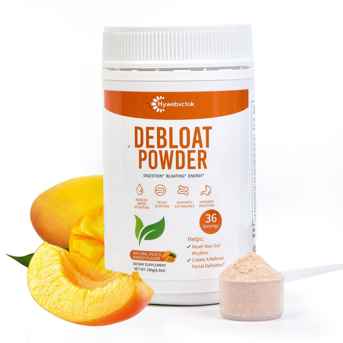 Debloat Powder Peach Mango for digestion