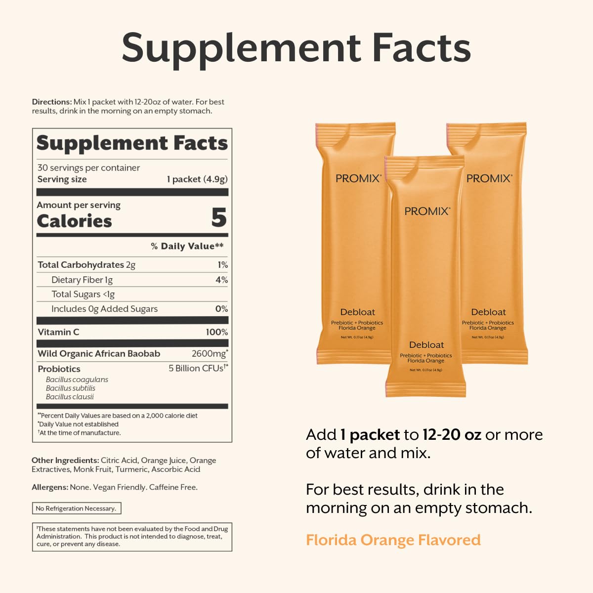 debloat with ProMix Nutrition prebiotics