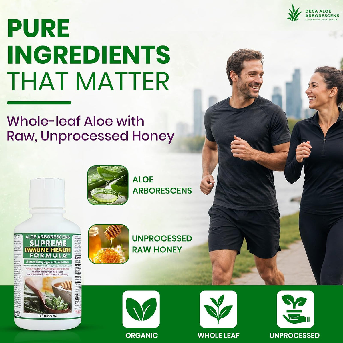 Deca aloe vera juice for overall wellness