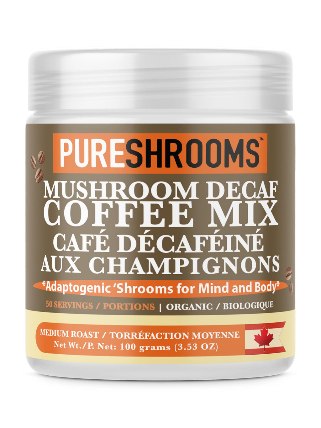 decaf mushroom coffee for energy
