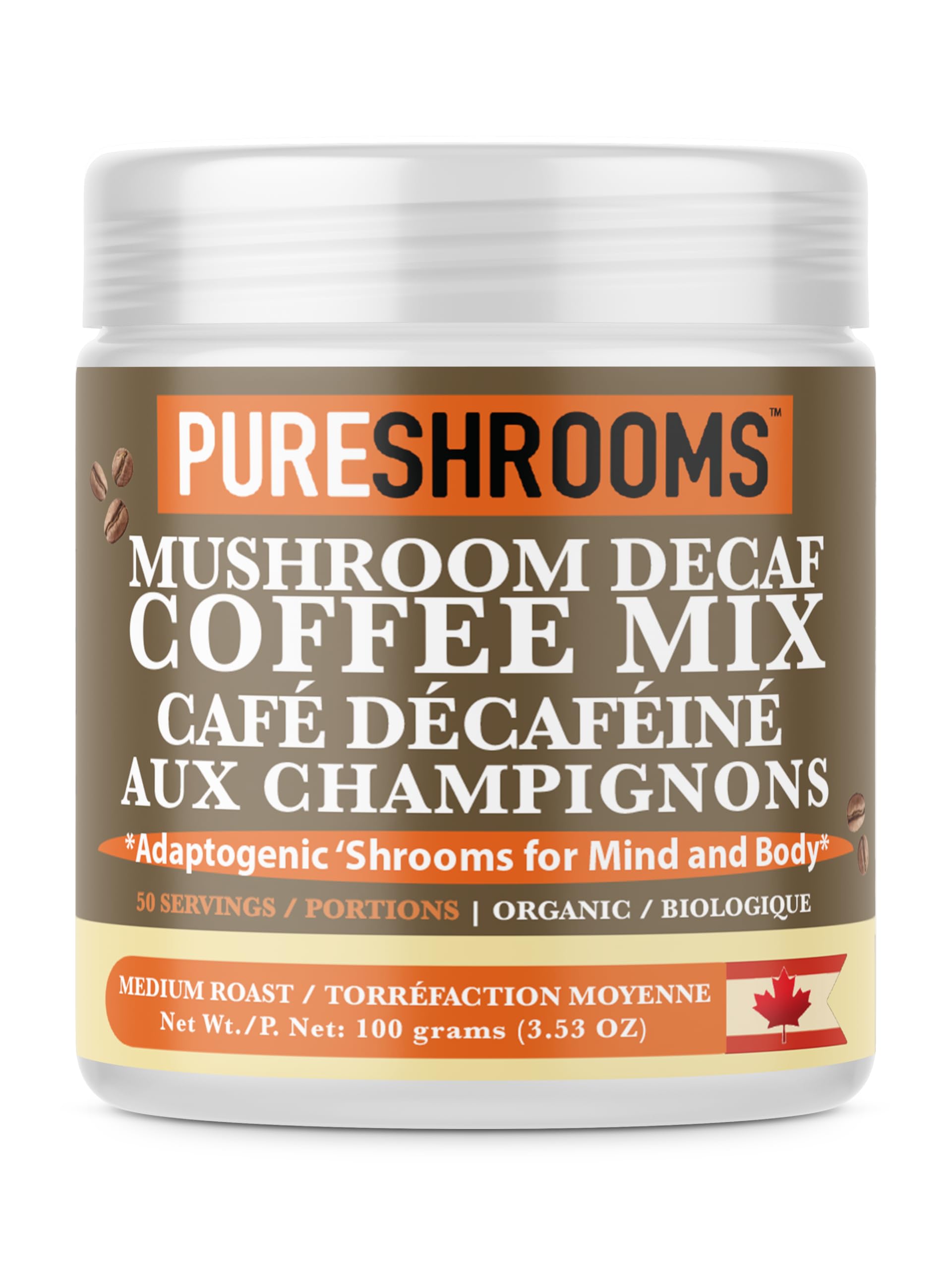 decaf mushroom coffee for energy