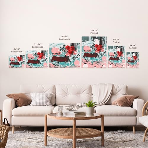 Decorative aloe vera canvas wrap