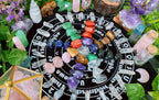 decorative natural colored gemstones display