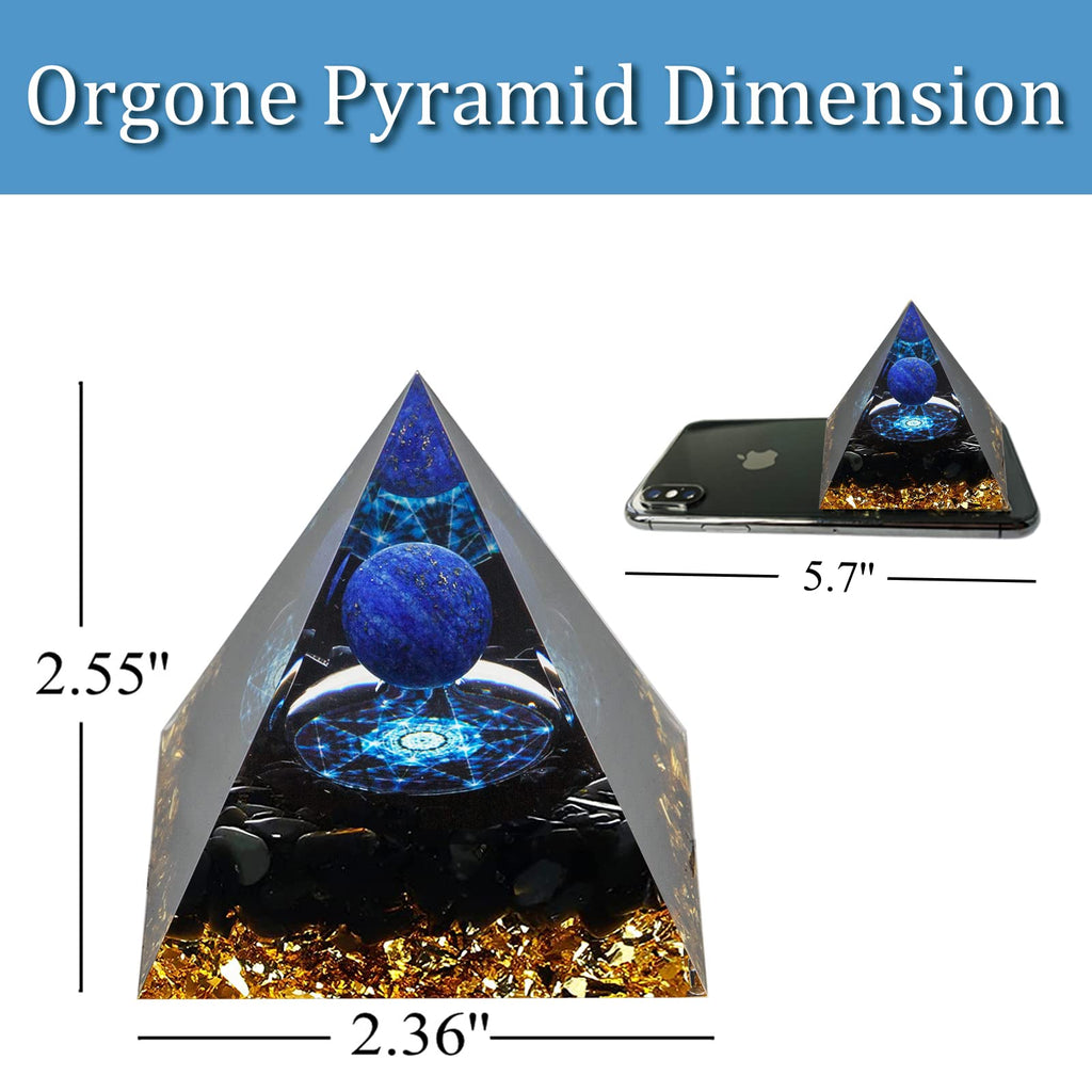 Decorative orgone pyramid for meditation