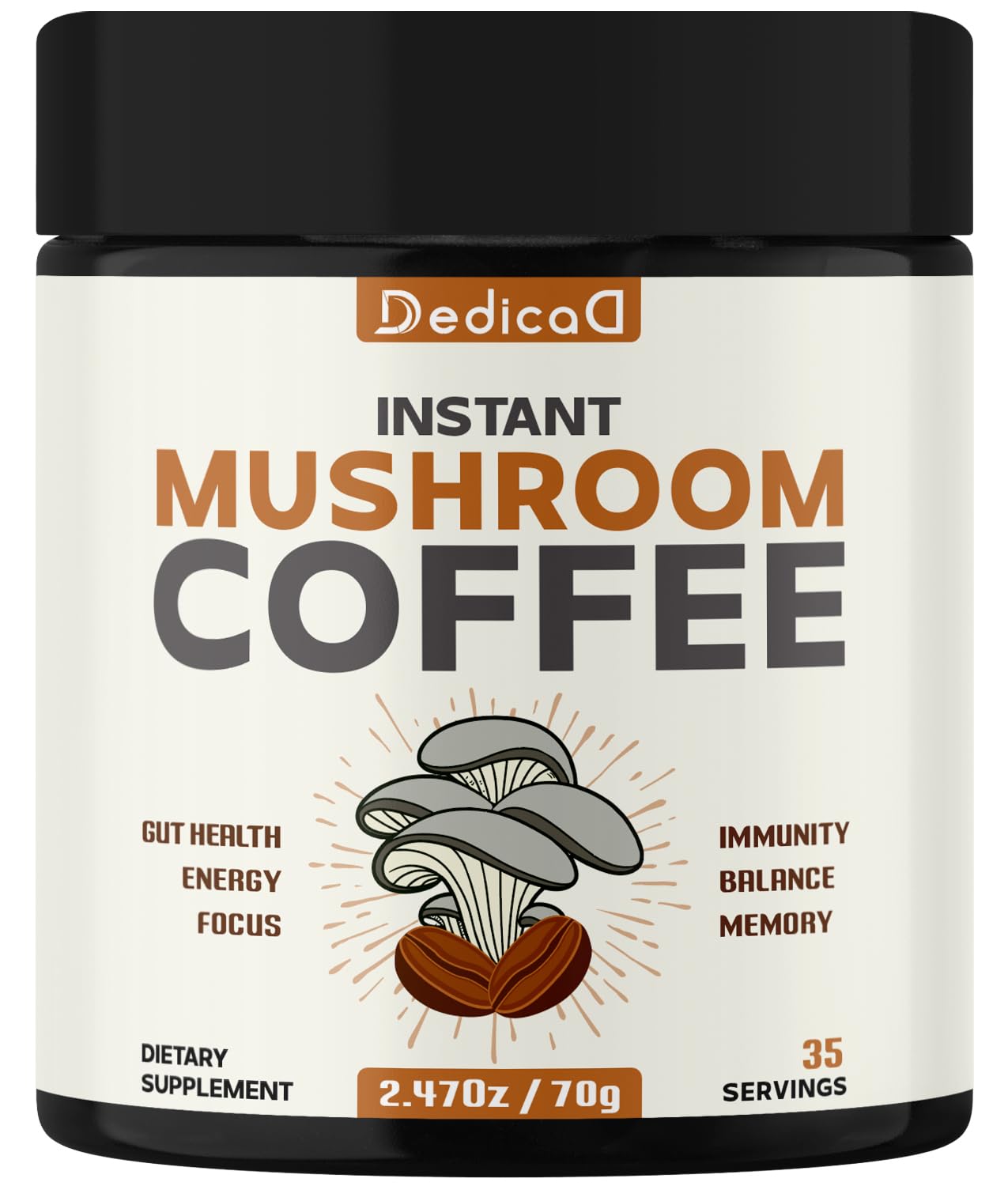 DEDICAD organic mushroom coffee benefits