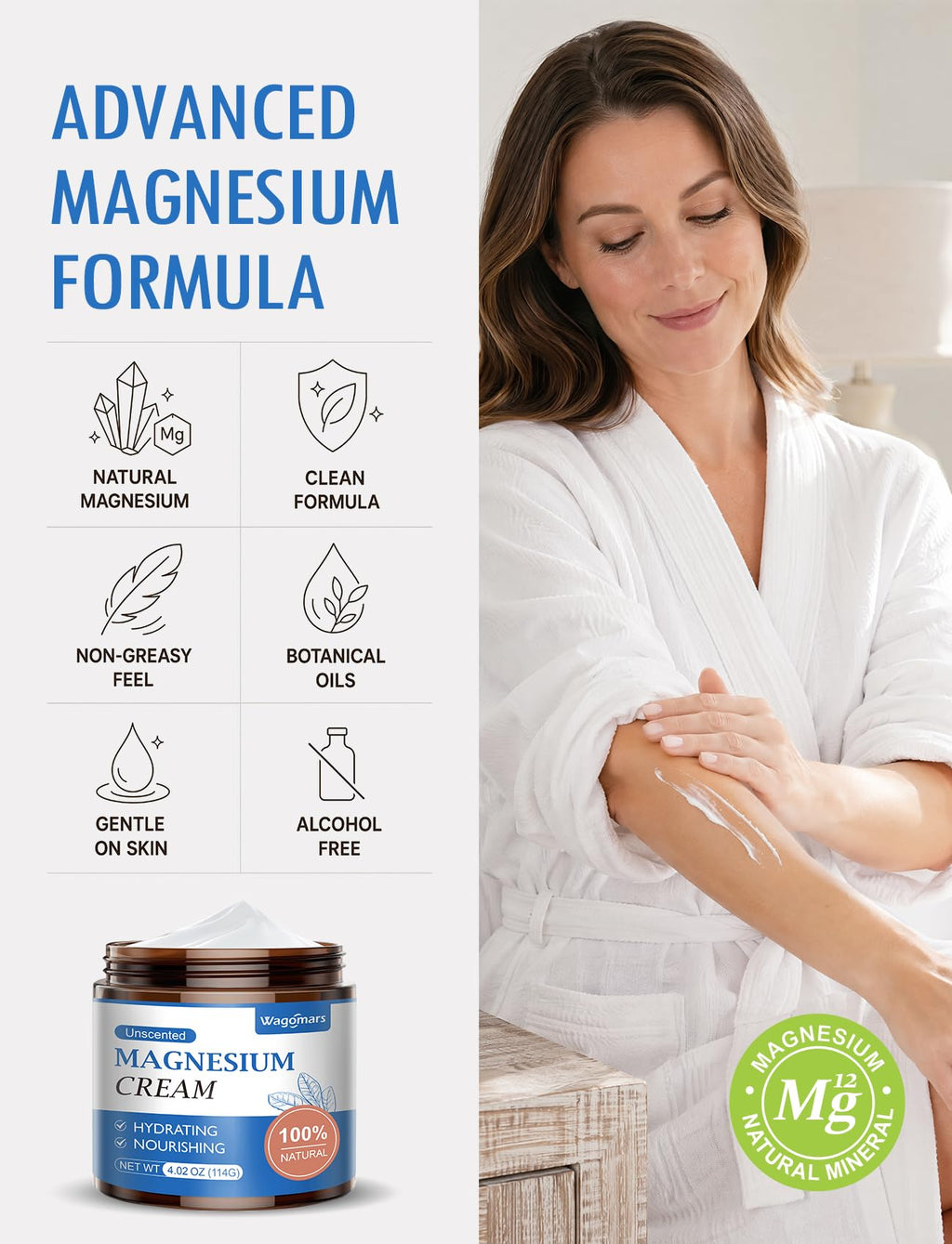 deeply moisturizing magnesium body cream